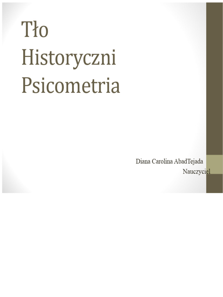 Psychometria Tło | PDF