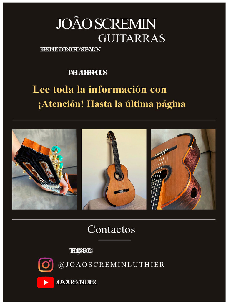 Guitarras João Scremin: Precios y Modelos | PDF | Guitarras