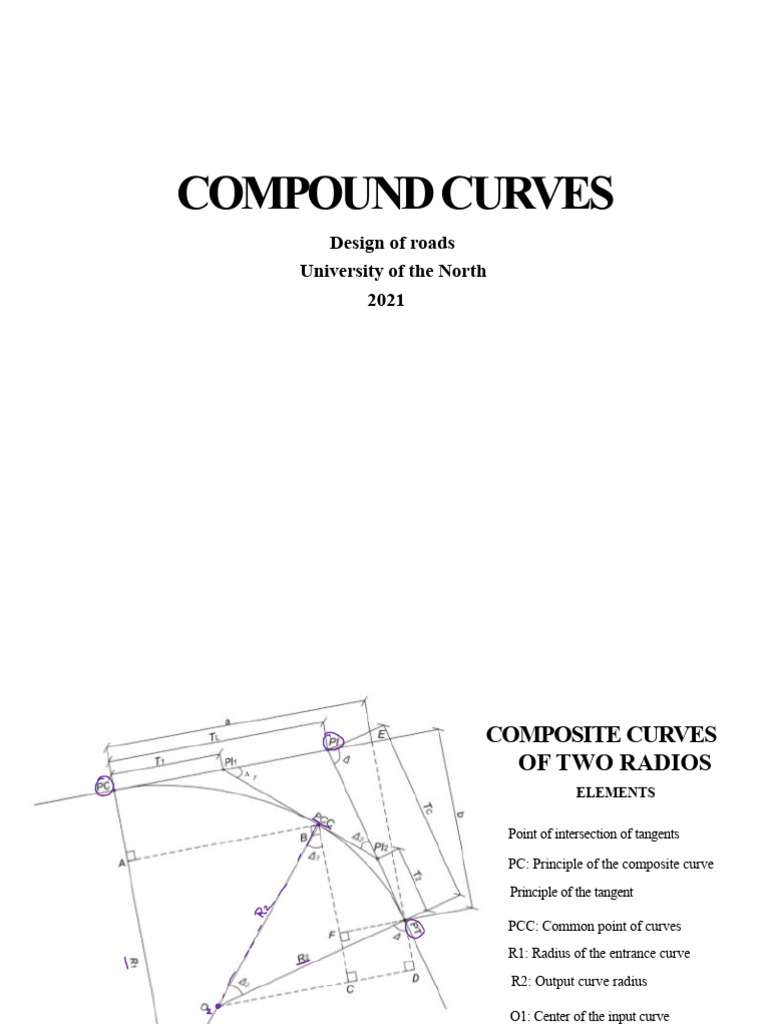 Composite Curves in Road Design | PDF | Tangent | Radius