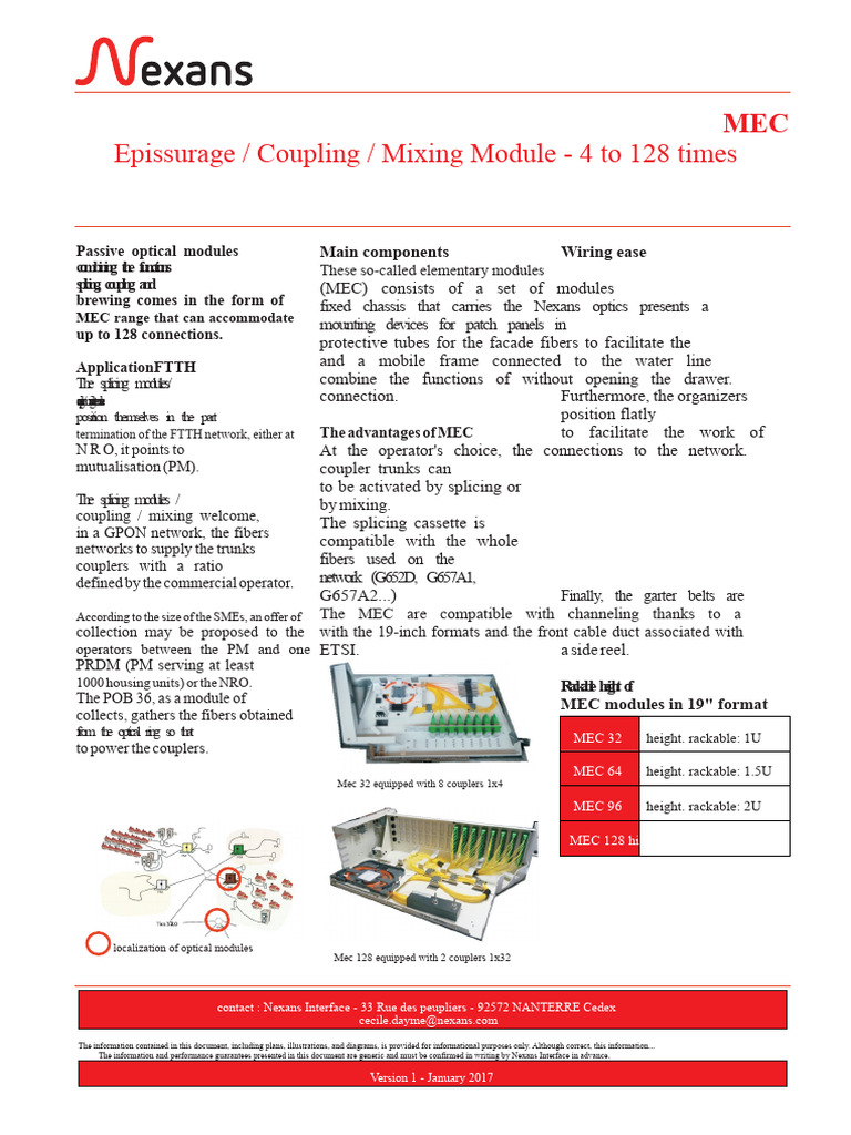 MEC Passive Optical Modules Overview | PDF | Optical Fiber | Fiber ...