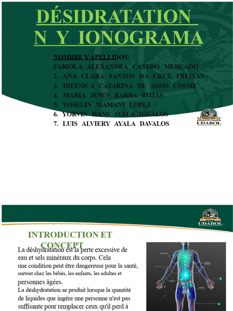 Comprendre la Déshydratation et ses Types | PDF | Déshydratation ...