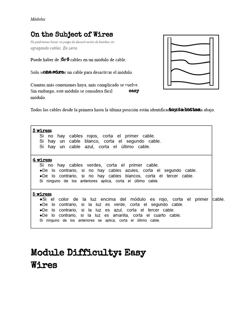 Guía de Módulos para Desactivar Bombas | PDF | Color | Rojo