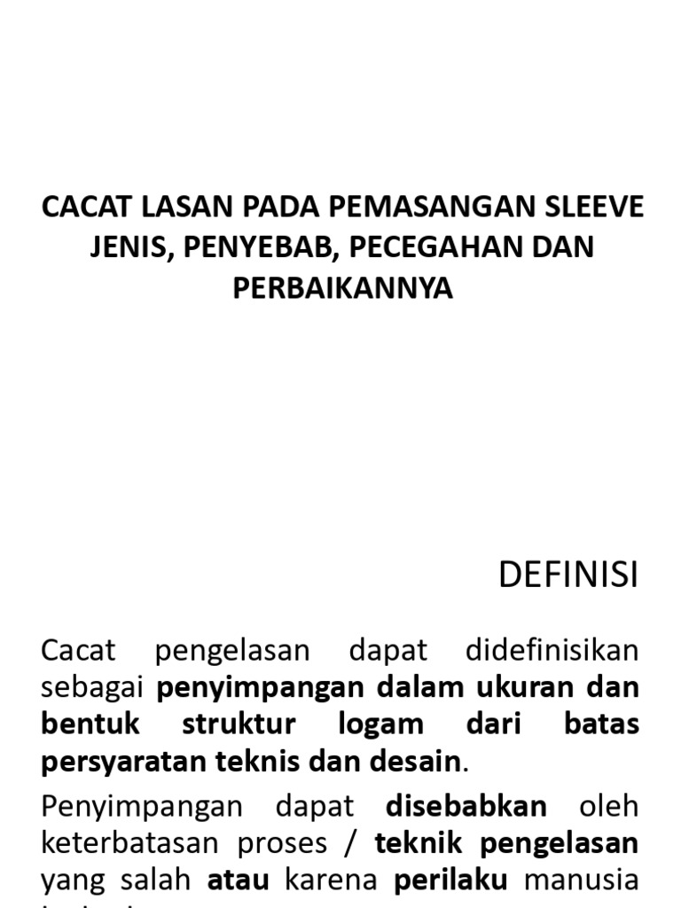 Cacat Lasan Dan Perbaikannya | PDF