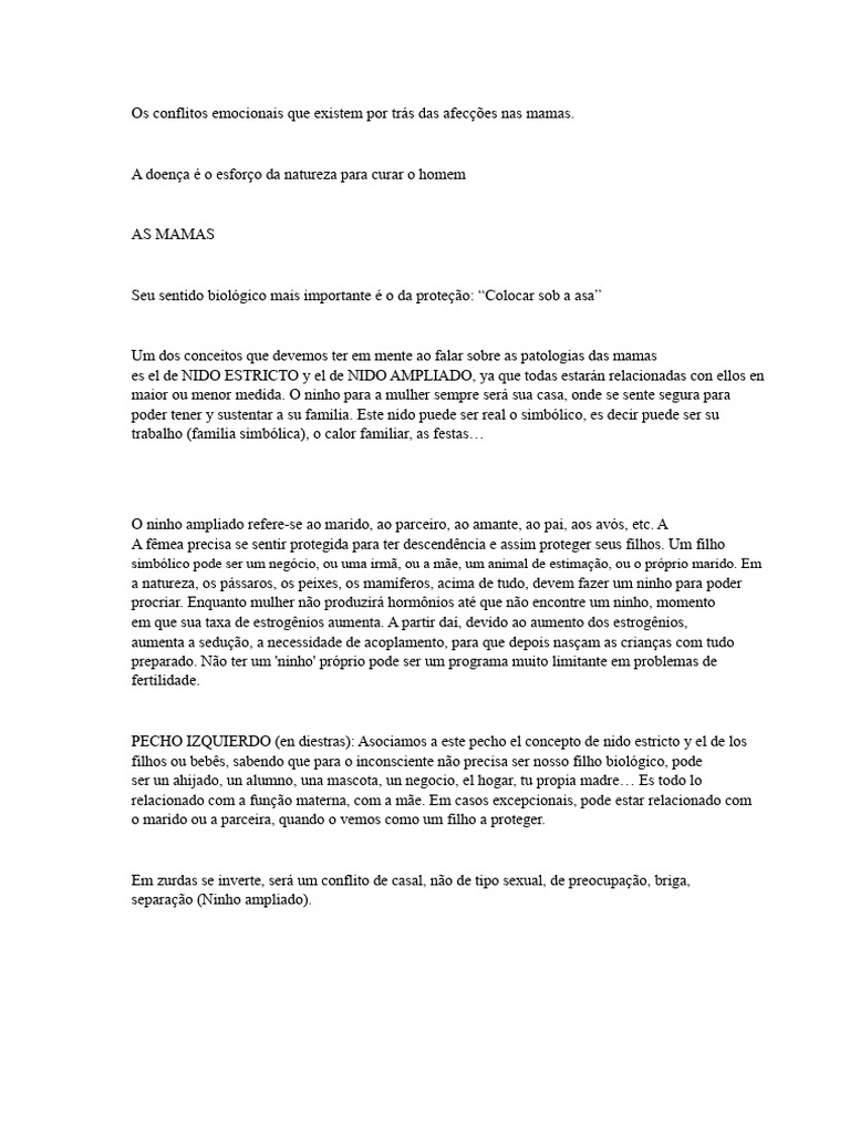 Os Conflitos Emocionais Que Existem Por Trás Das Afeções Nos Seios ...