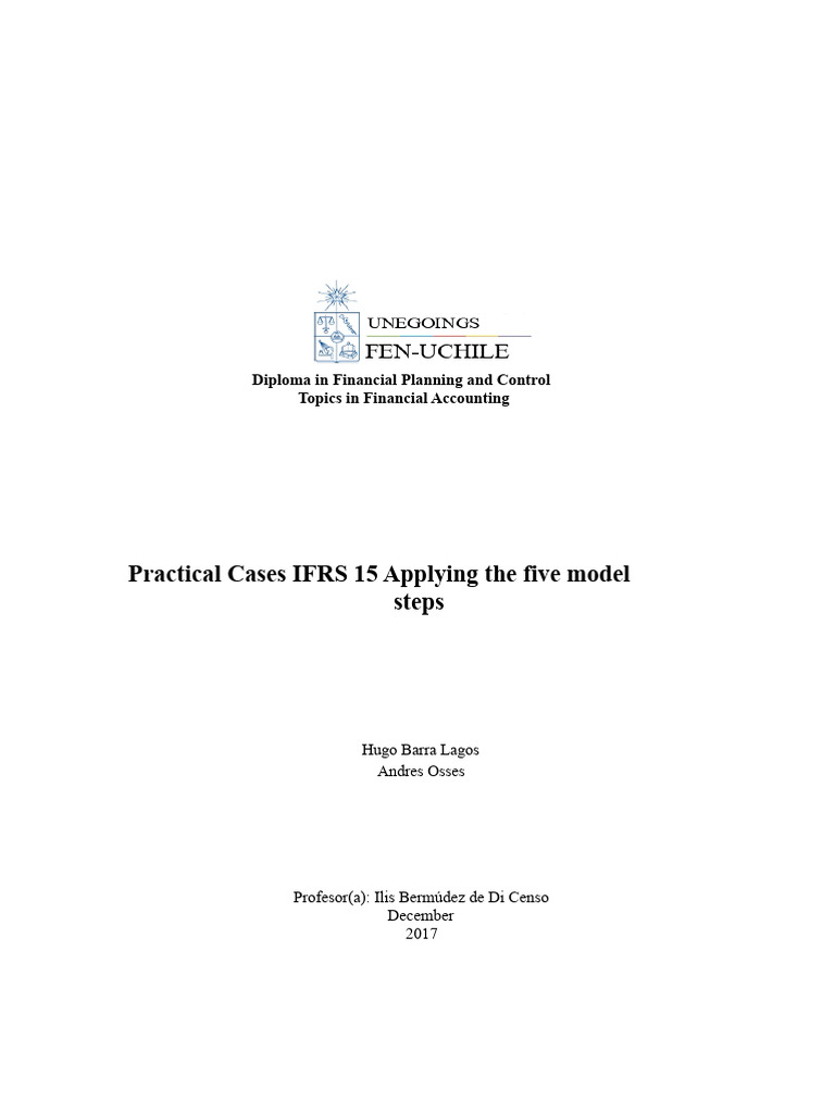 Practical Cases IFRS 15 Applying The Five-Step Model | PDF | Revenue ...