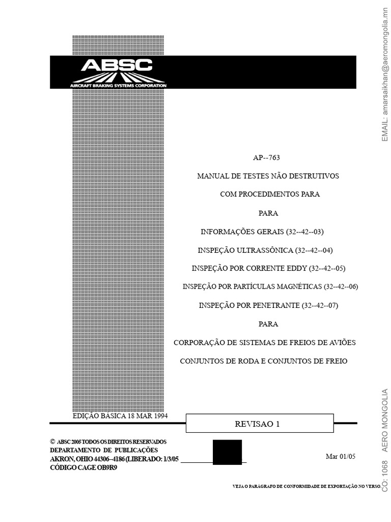Manual NDT AP-763 (Roda e Freio) | PDF | Magnetismo | Ferromagnetismo