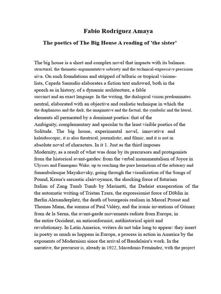 Reading The Big House | PDF | Narrative | Novels