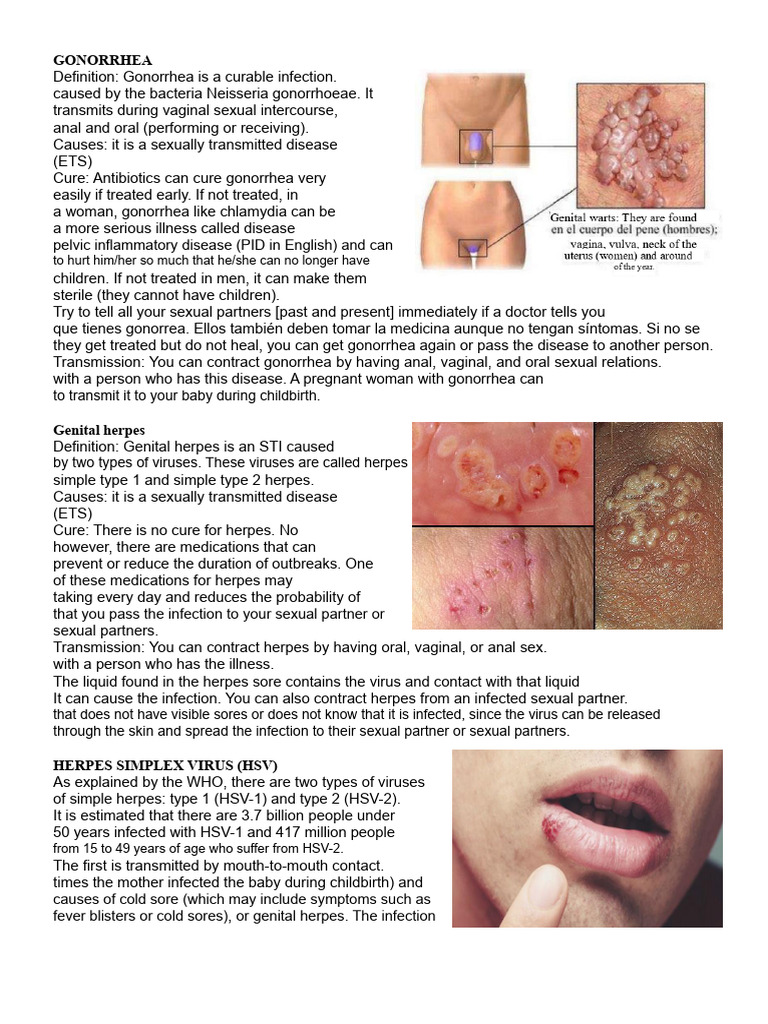 Overview of Common STIs and Treatments | PDF | Sexually Transmitted ...