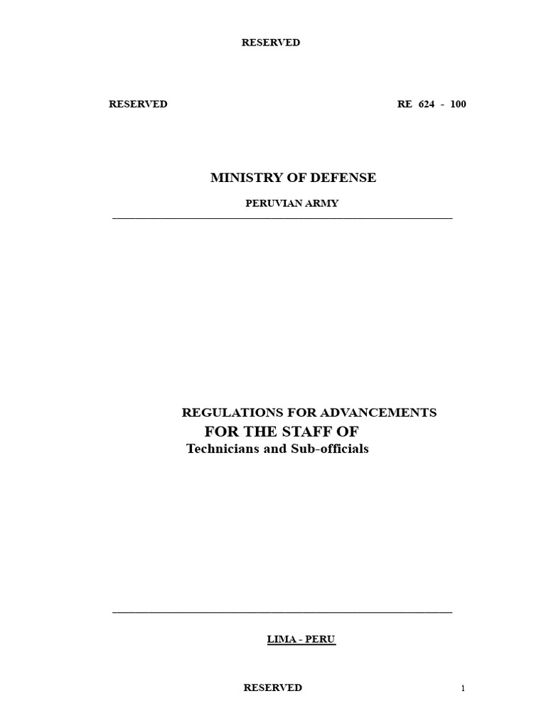 35 RE 624-100 Regulation of Promotions For Non-Commissioned Officers ...