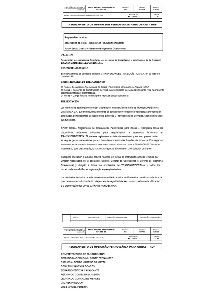 ROF - PDF Final actualizado 19.09.2023 (2) | PDF | Transporte ...