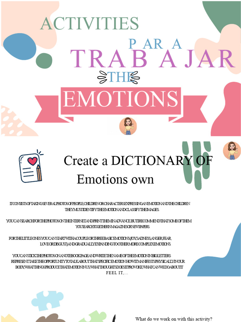 ACTIVITIES TO WORK ON EMOTIONS | PDF | Emotions | Psychology