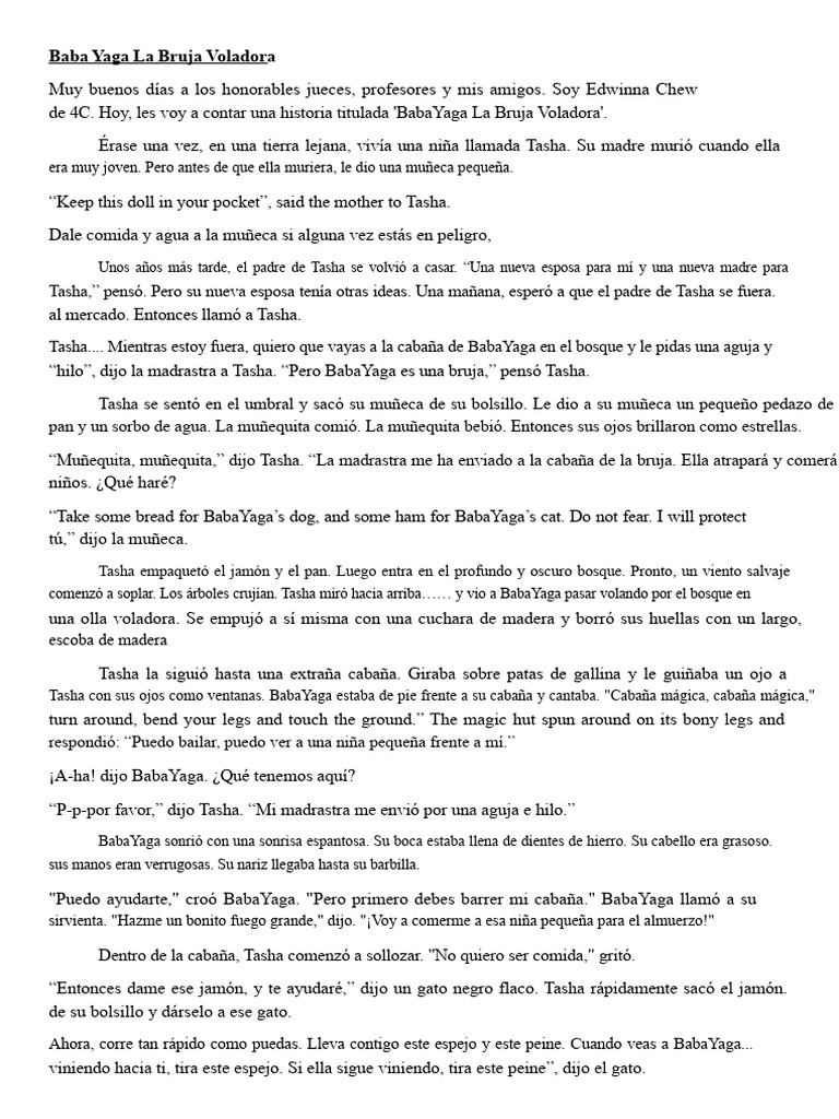 Baba Yaga la Bruja Voladora | PDF