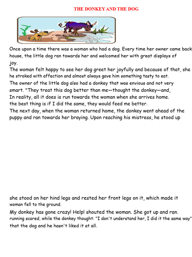 THE DONKEY AND THE DOG | PDF
