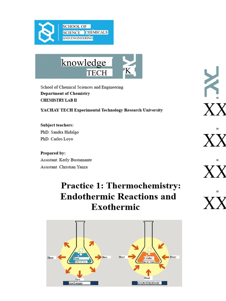 Practice.1 - Thermochemistry - Exothermic and Endothermic Reactions ...
