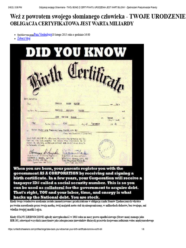 Odbierz swojego strawmana - TWÓJ BOND NA AKCJI URODZENIA JEST WART ...