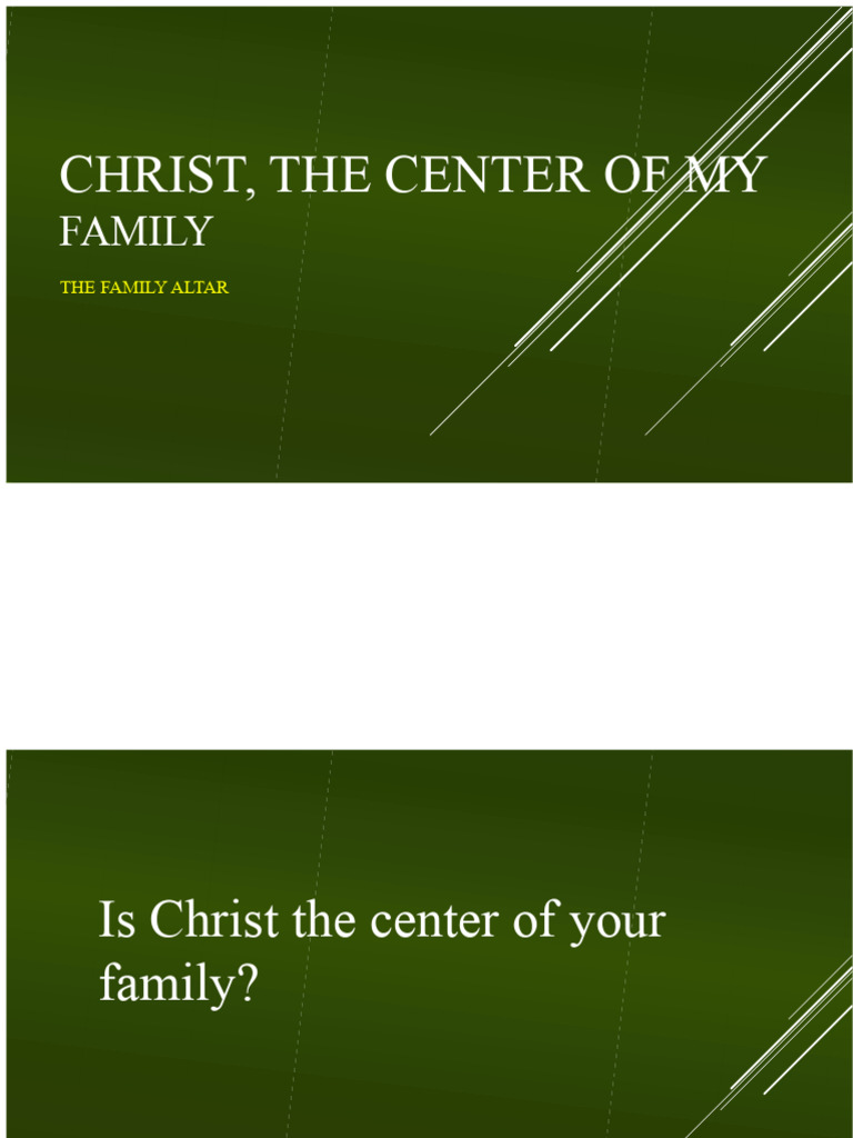 Christ at the Heart of Family Altars | PDF