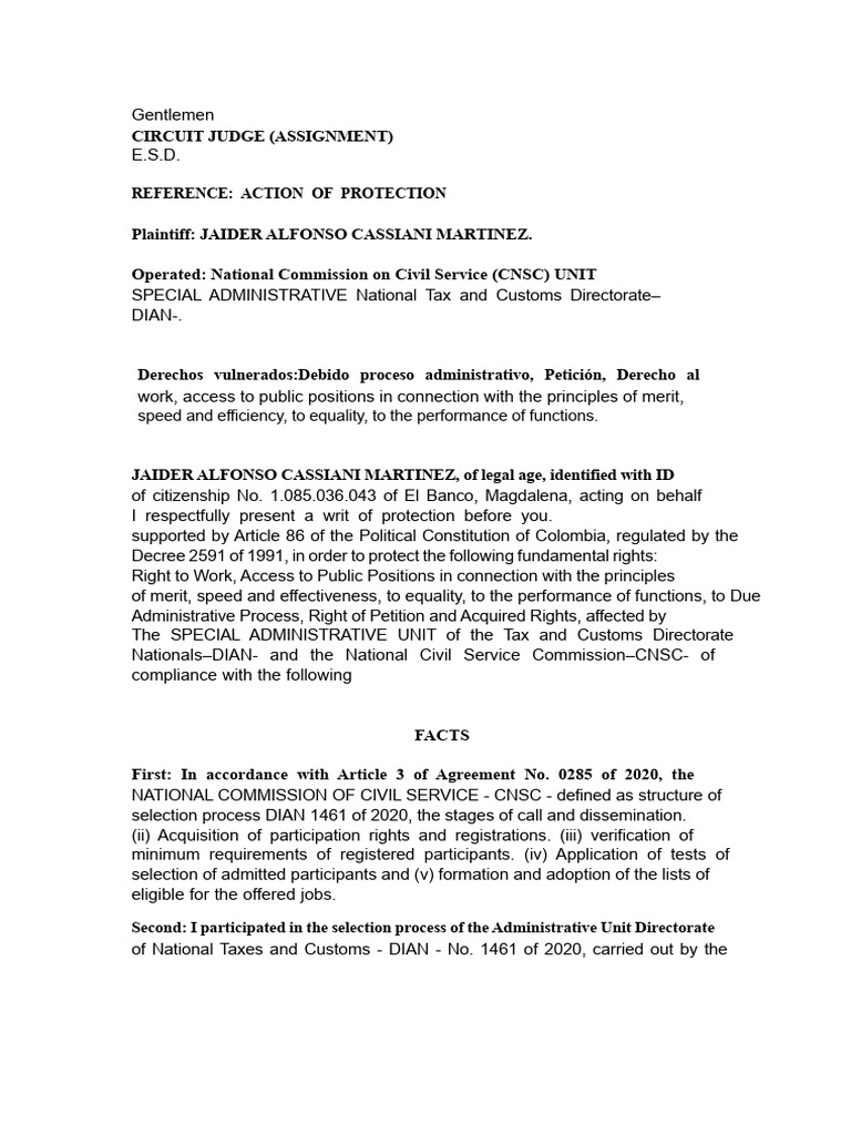 Legal Action for Employment Rights Violation | PDF | Due Process ...