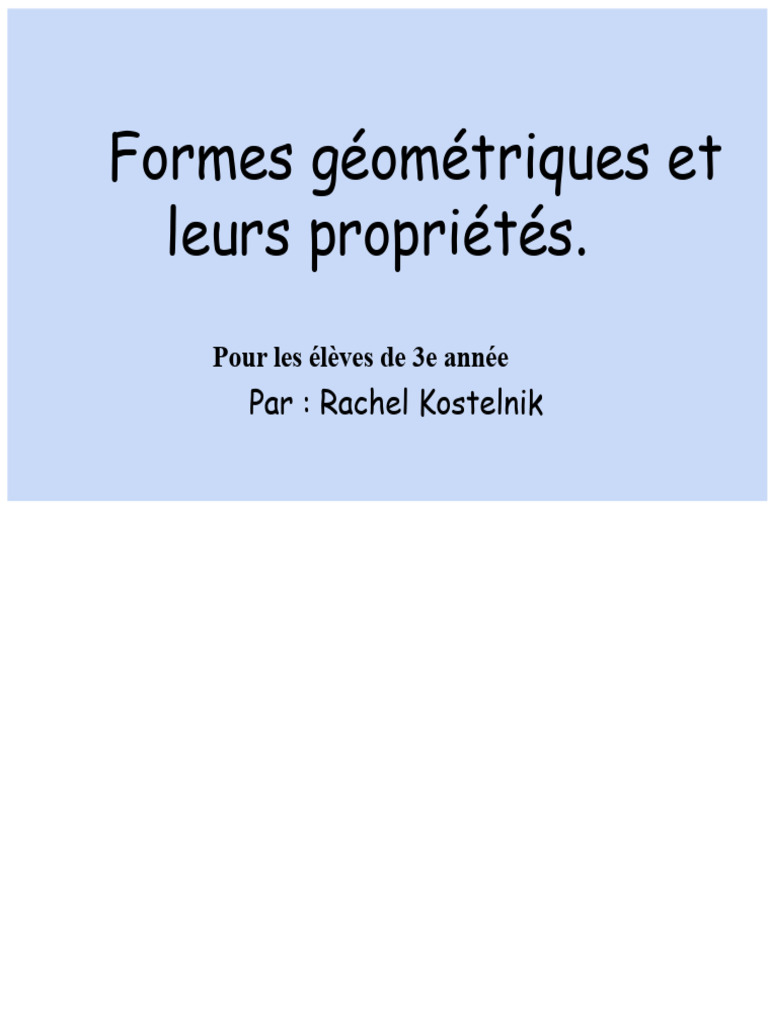 Propriétés des formes géométriques | PDF | Triangle | Géométrie euclidienne