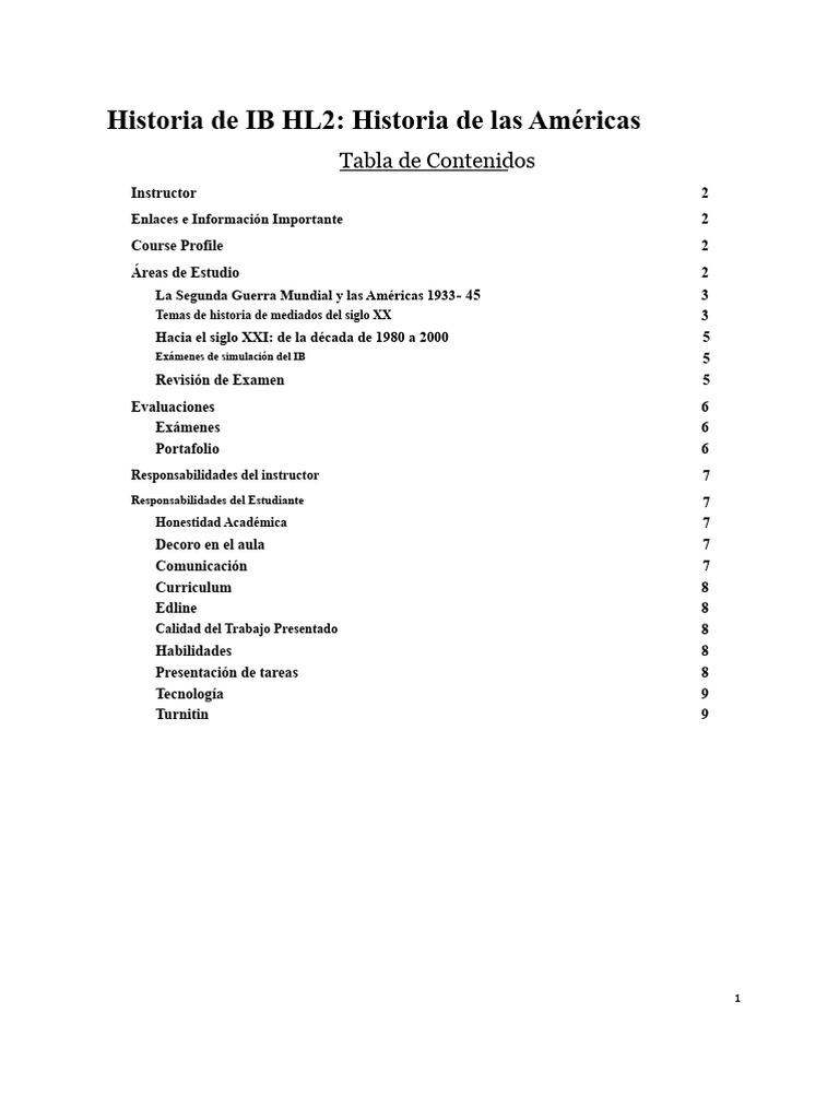 Historia de las Américas en IB HL2 | PDF | Deshonestidad academica ...