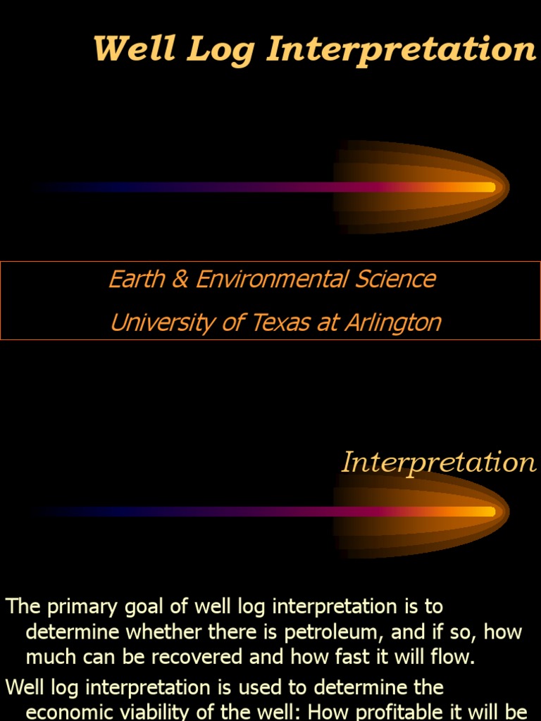 Interpretation Well Log | PDF | Logarithm | Porosity