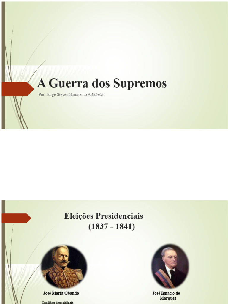 A Guerra dos Supremos na Nova Granada | PDF | Governo