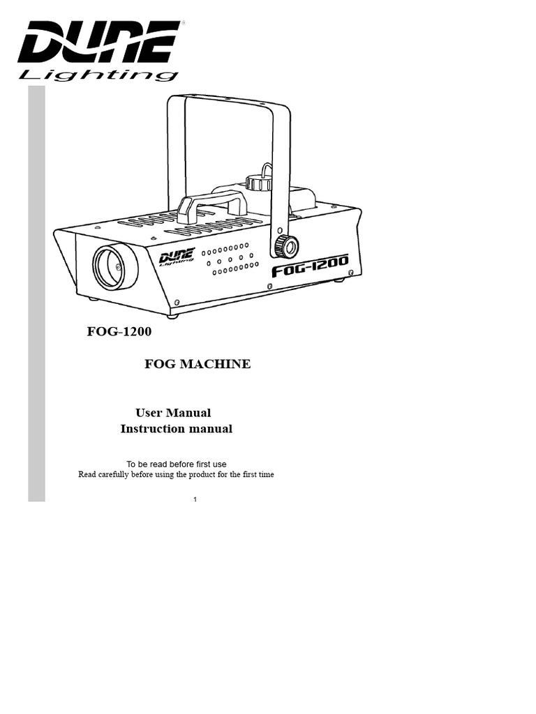 FOG-1200 | PDF | Smoke | Remote Control