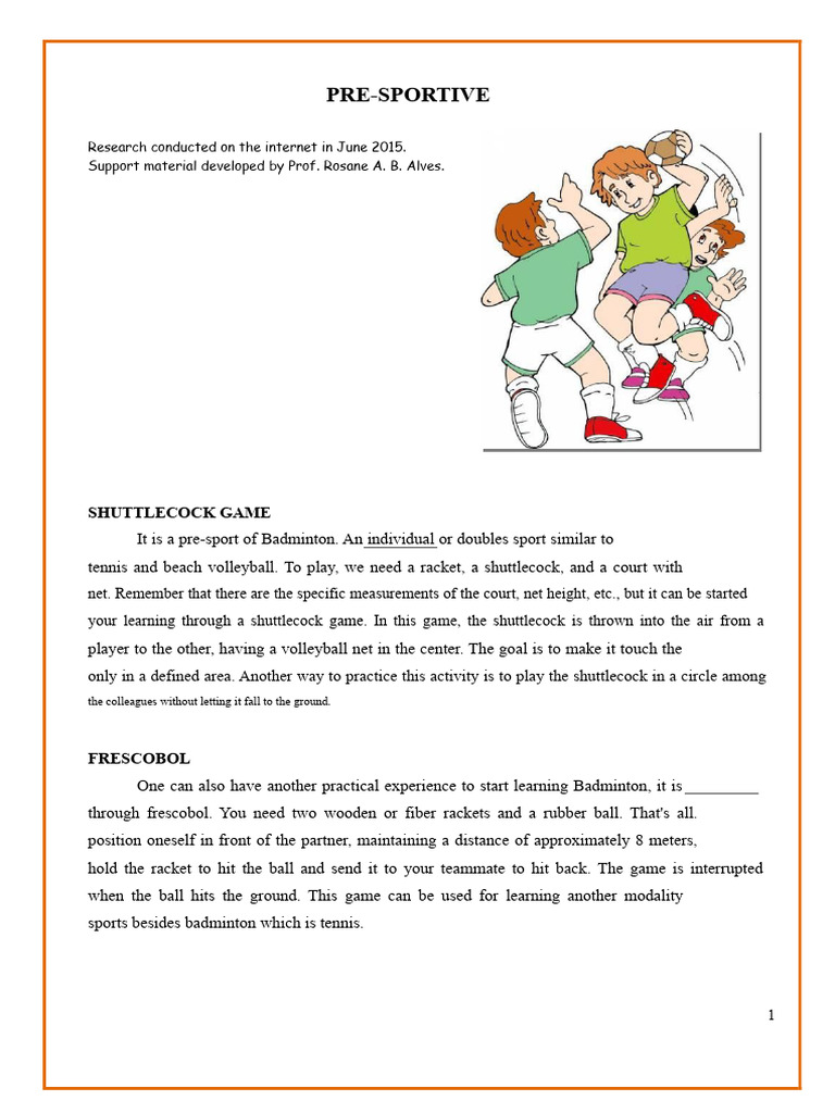 Pre Sports | PDF | Volleyball | Sports