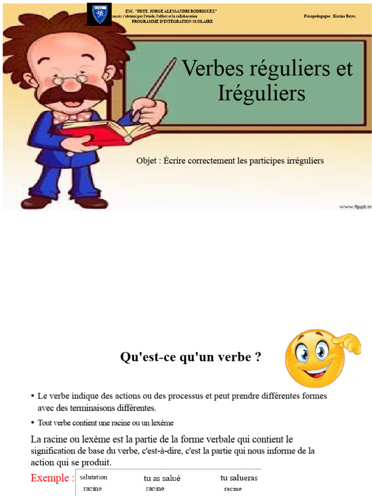 Verbes réguliers et irréguliers en espagnol | PDF | Verbe | Conjugaison