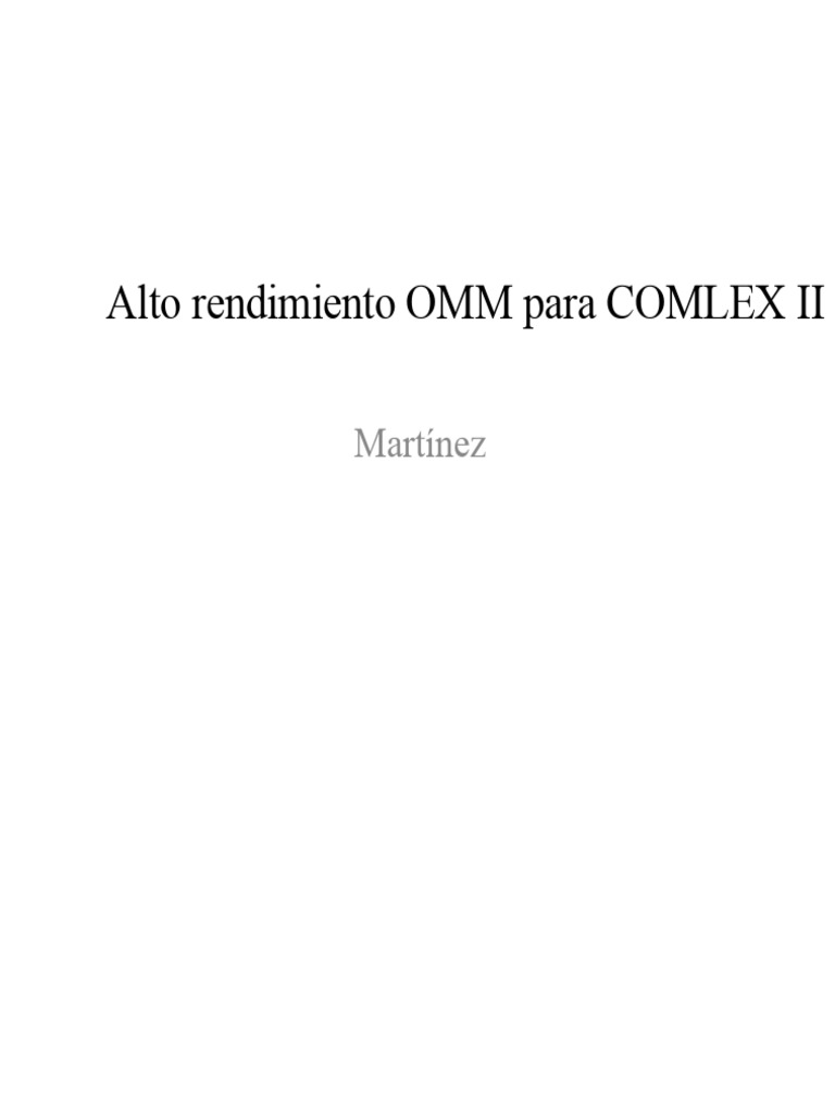 Alto Rendimiento Omm para Comlex II | PDF | Intestino grueso | Escoliosis