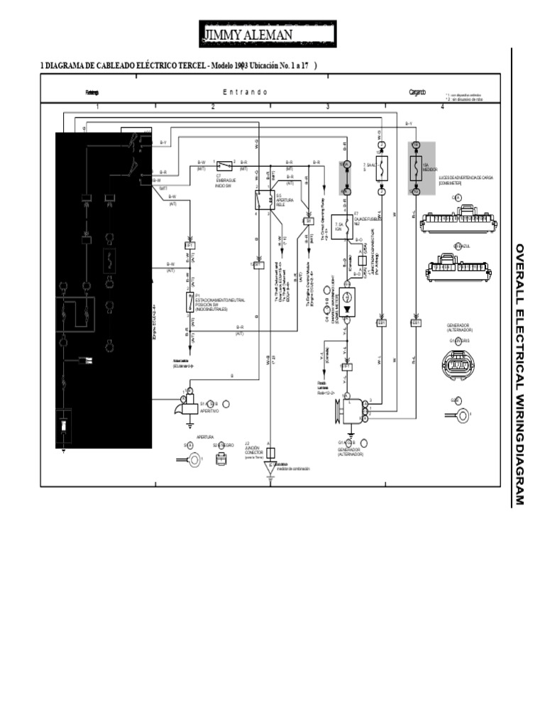 04 - Diagrama Eléctrico Toyota Tercel | PDF | Ingenieria Eléctrica ...