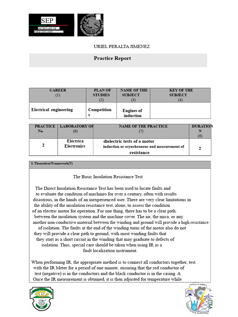 Insulation Resistance Testing for Motors | PDF | Inductor | Transformer