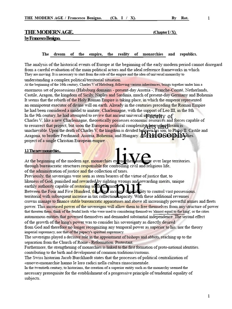 Summary of the Modern Age Benigno Part 1 | PDF | Catholic Church
