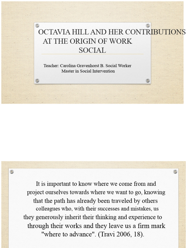 Octavia Hill and Her Contributions To The Origin | PDF | Poverty ...