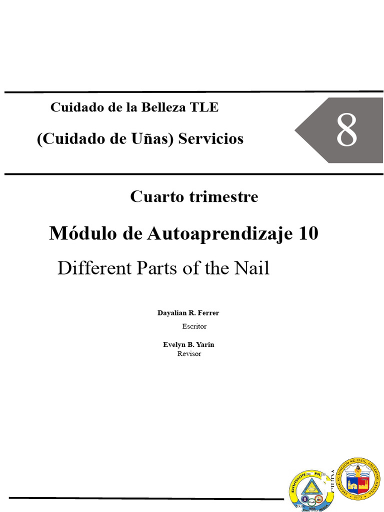 TLE 8-CUIDADOSDEBELLEZA-Q4-M10 | PDF | Clavo (anatomía) | Mano