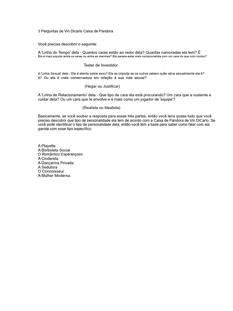 A Caixa de Pandora | PDF