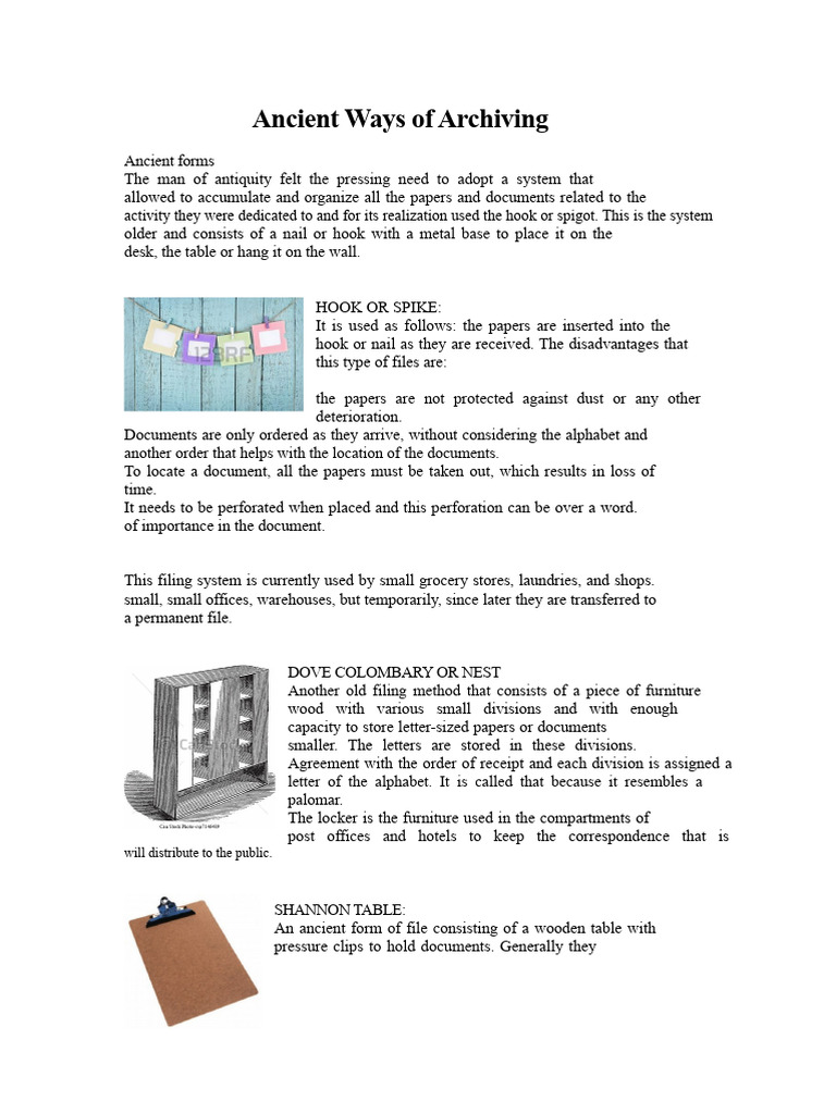 Ancient Document Archiving Methods | PDF