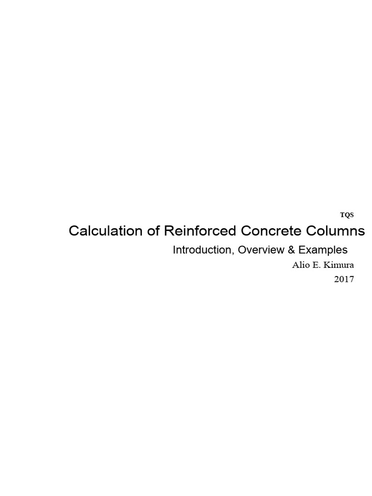 Calculation of Reinforced Concrete Columns | PDF | Column | Bending