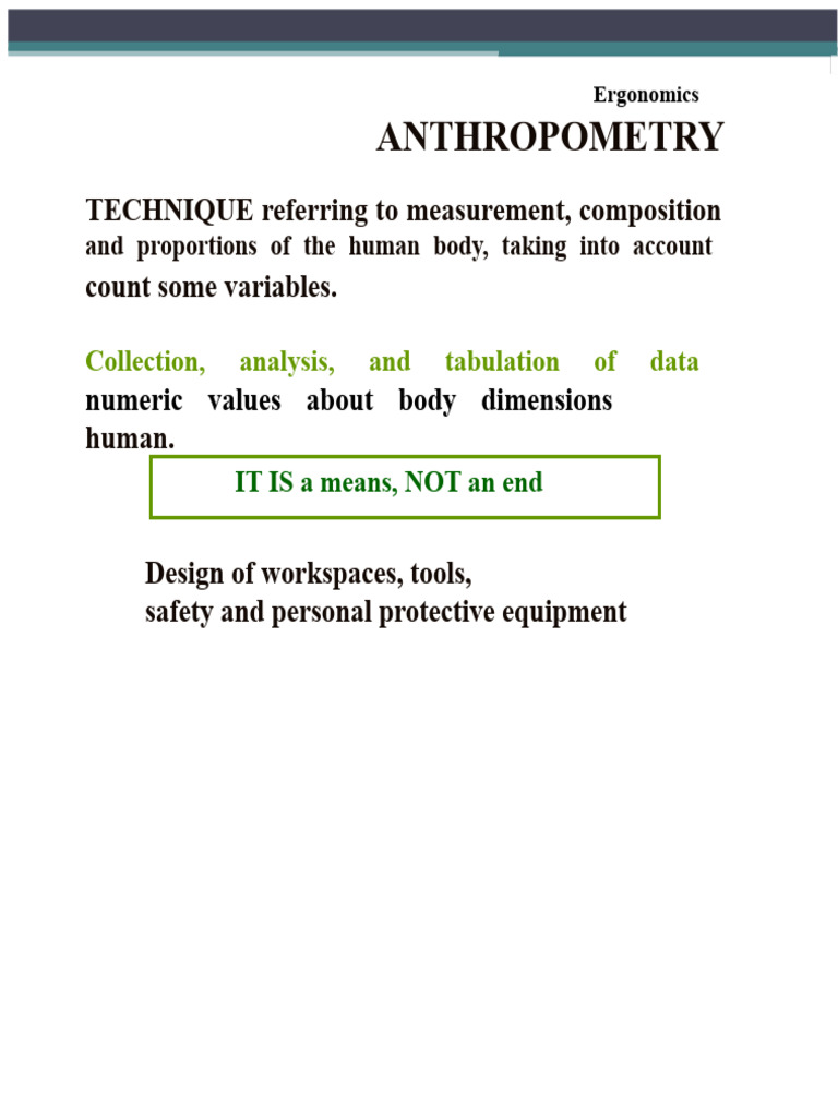 ANTHROPOMETRY+CLASS+1+(1).ppt | PDF | Anthropometry