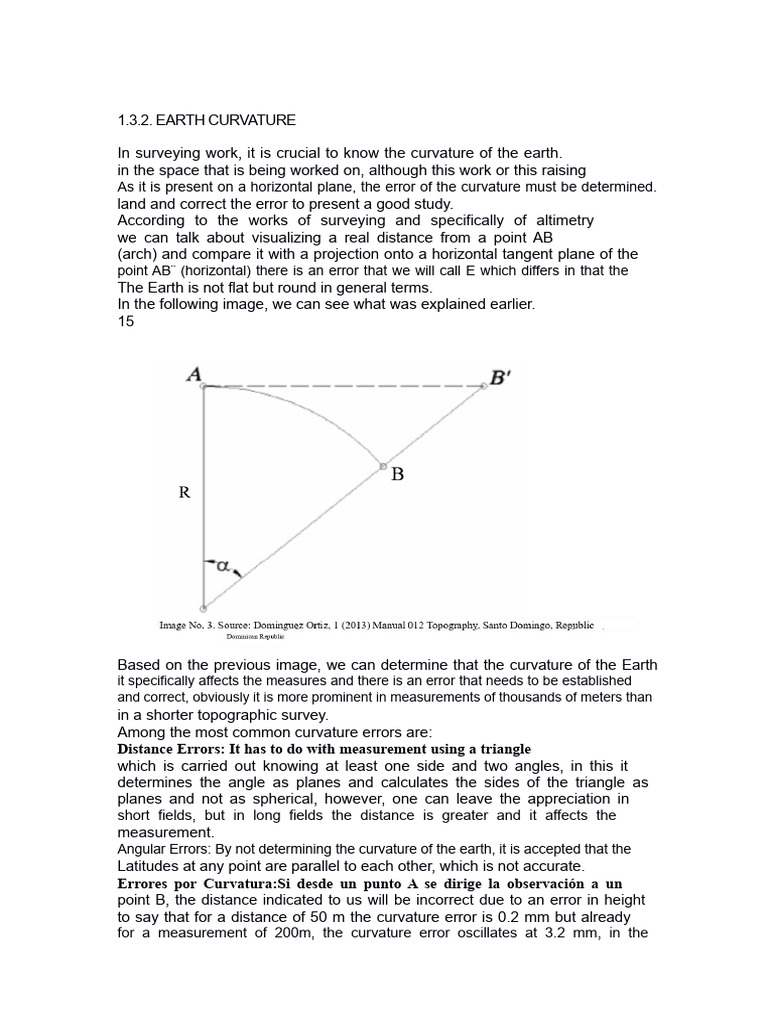 curvature of the Earth | PDF | Curvature | Surveying