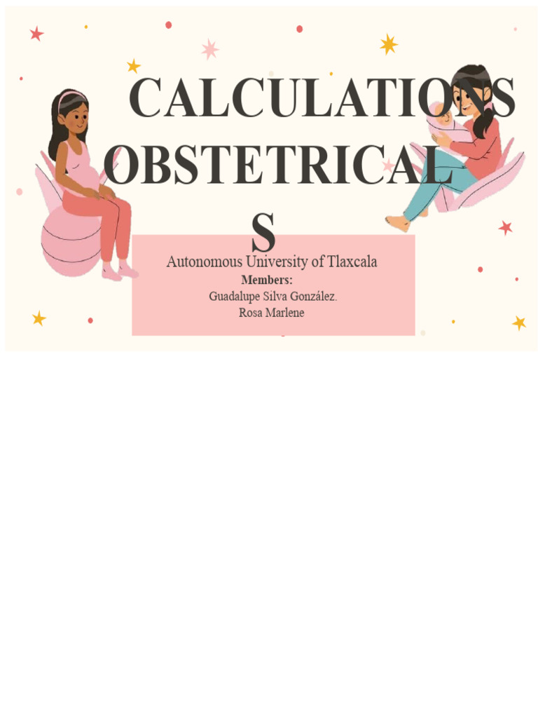 OBSTETRIC CALCULATIONS | PDF | Pregnancy | Obstetrics