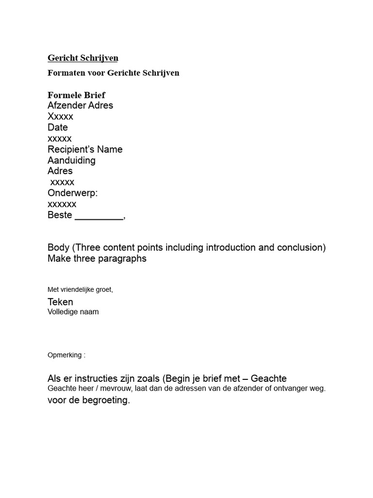 Geleid Schrijfformaat (1) | PDF