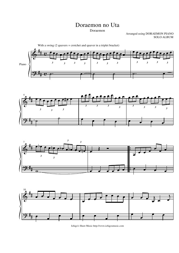 Doraemon Piano Sheet Music | PDF