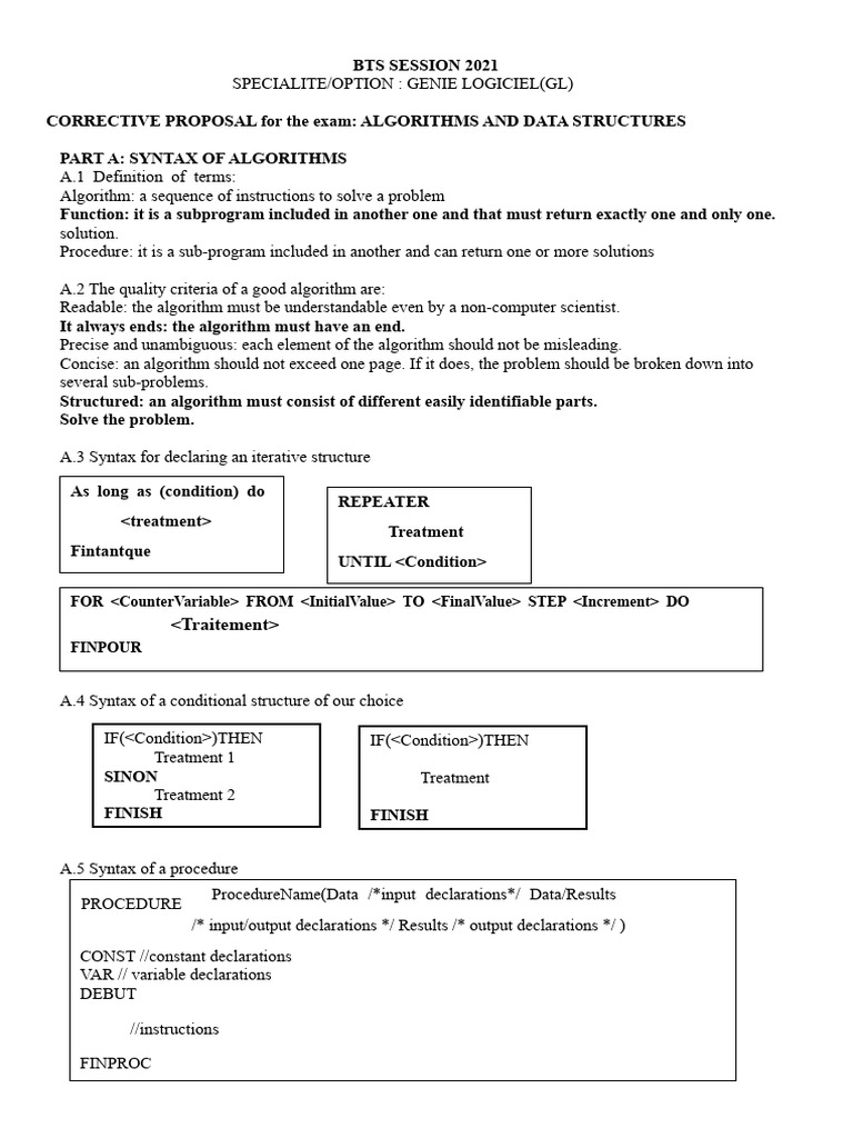 Algorithm and Data Structure | PDF | Algorithms | Syntax