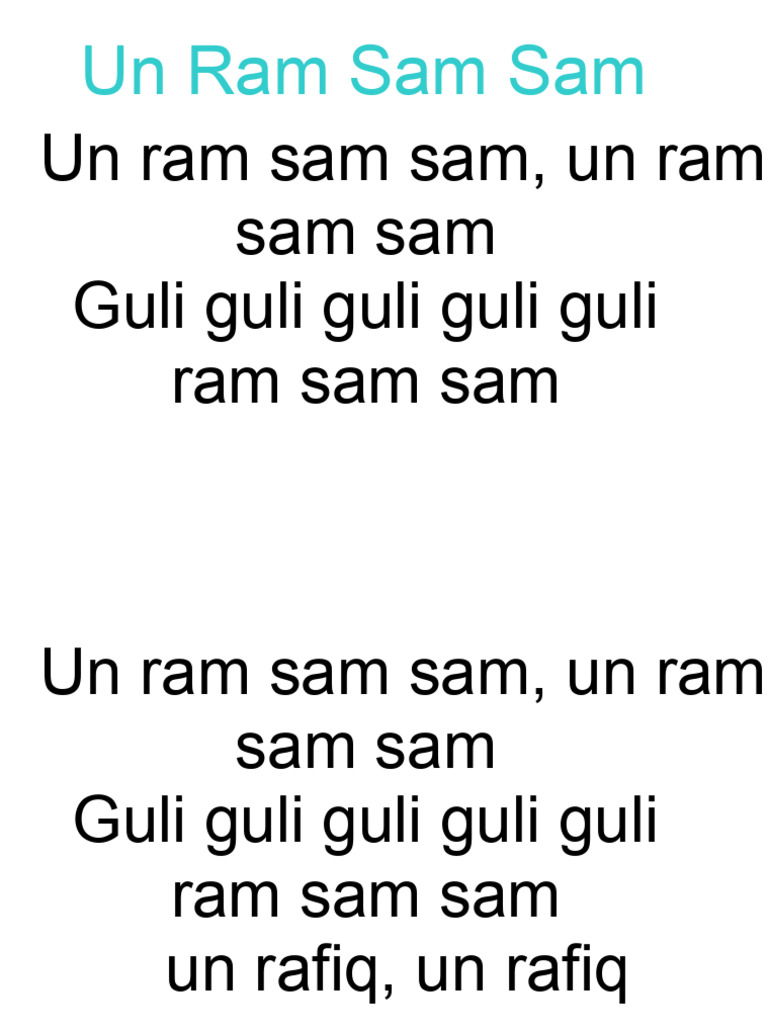Un Ram Sam Sam | PDF