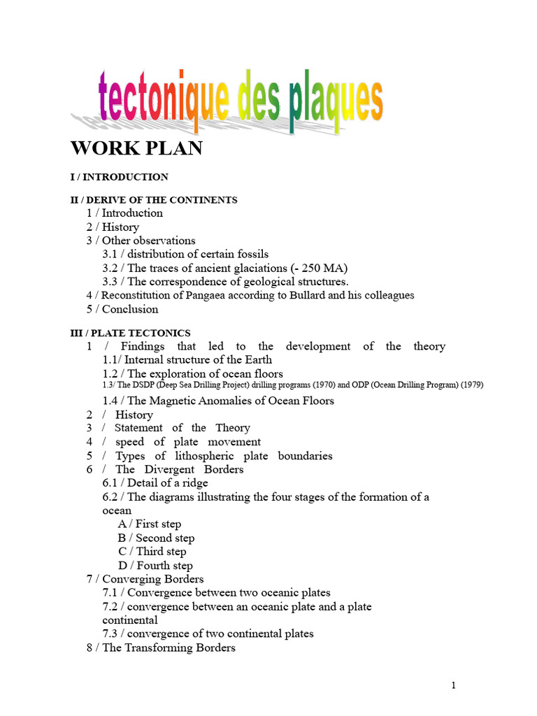 Course on Plate Tectonics | PDF | Plate Tectonics | Volcano
