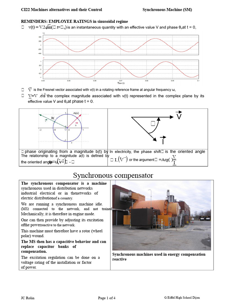 Synchronous Machines and Power Factor Control | PDF | Ac Power ...