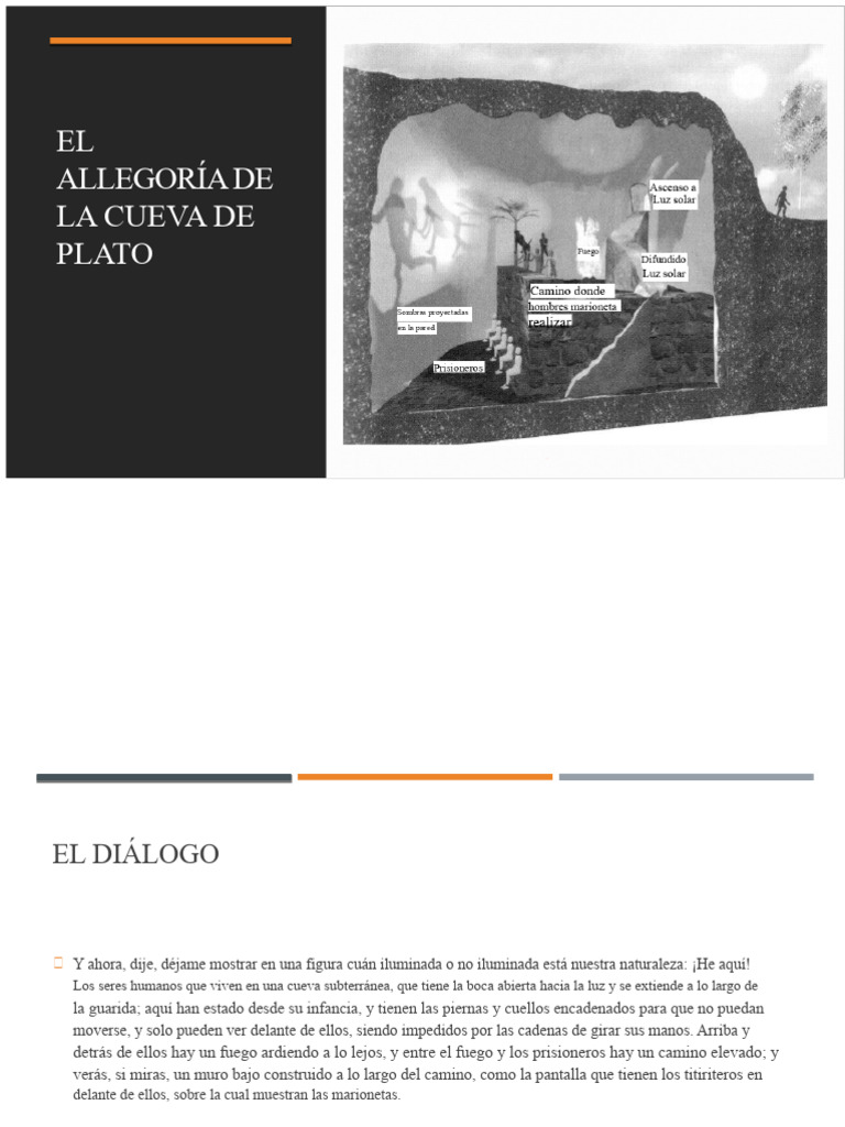 La alegoría de la caverna de Platón (Actividad #1) | PDF | Platón