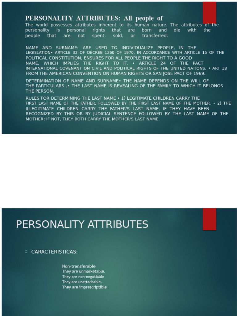 Attributes of Personality | PDF | Domicile (Law) | Naturalization
