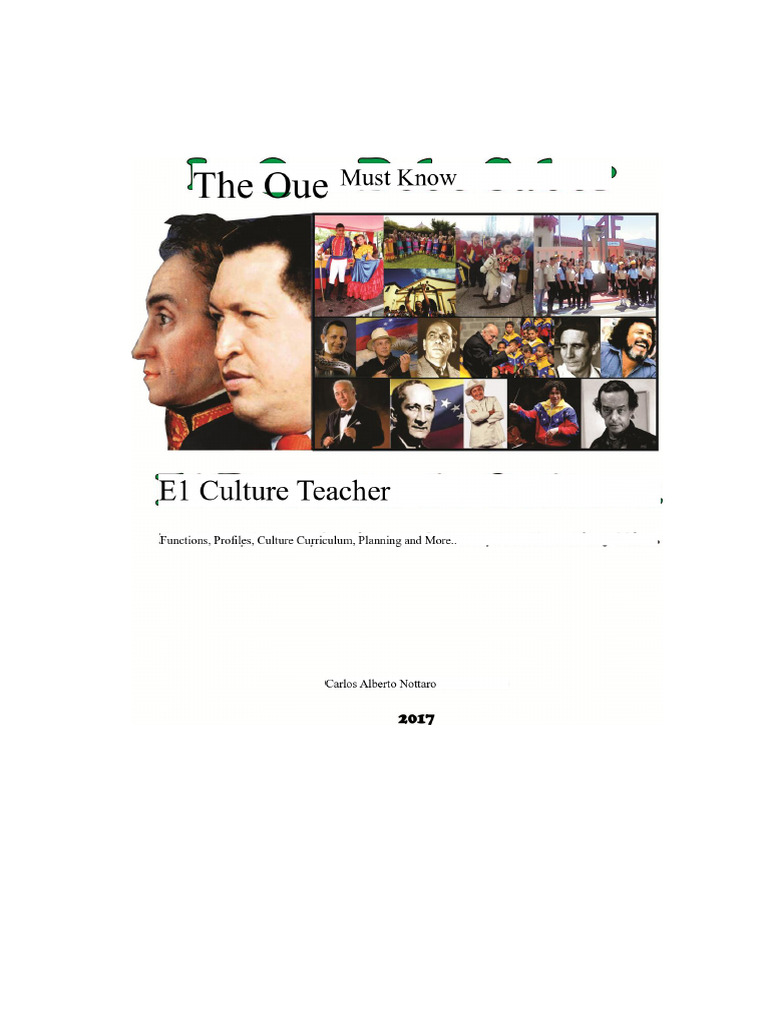 What the Culture Teacher Should Know | PDF | Hugo Chávez | Venezuela