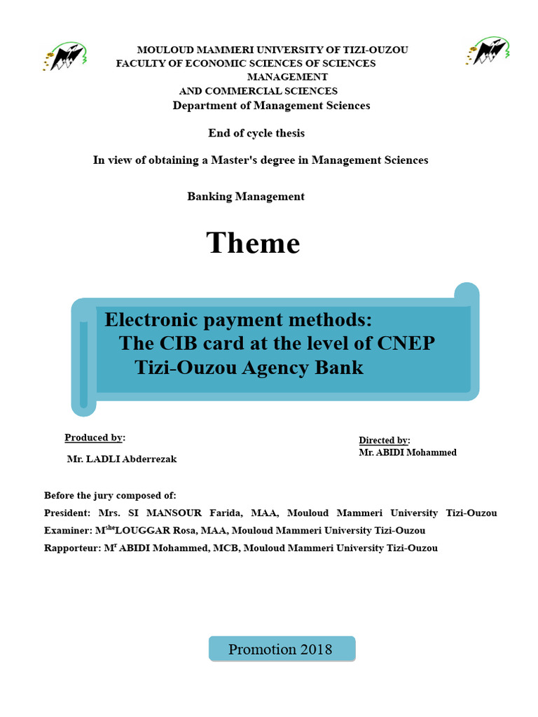 Memoir. Electronic Payment Methods | PDF | Credit Card | Money